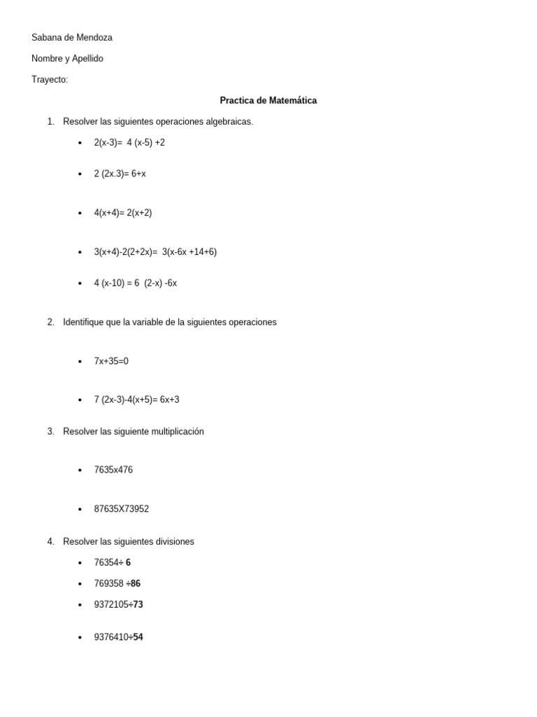 Sabana de Mendozan Yesica | PDF