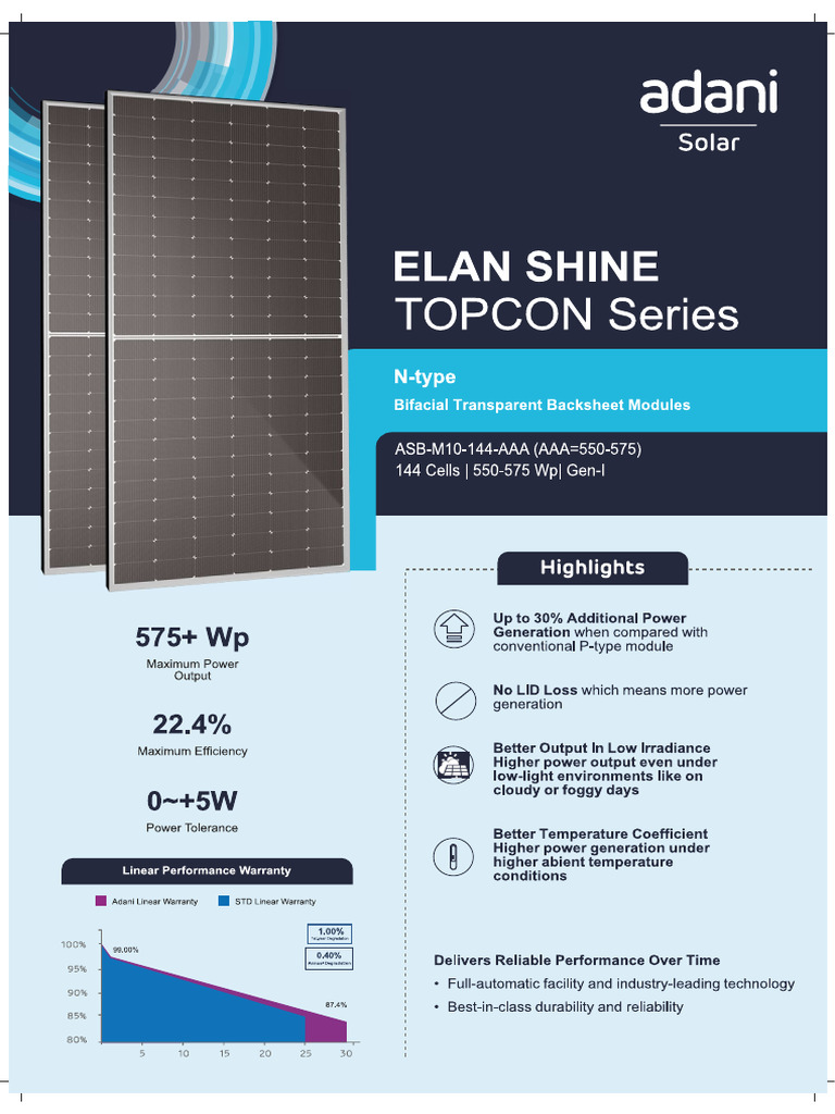 Adani Topcon 565 Datasheet-1 | PDF