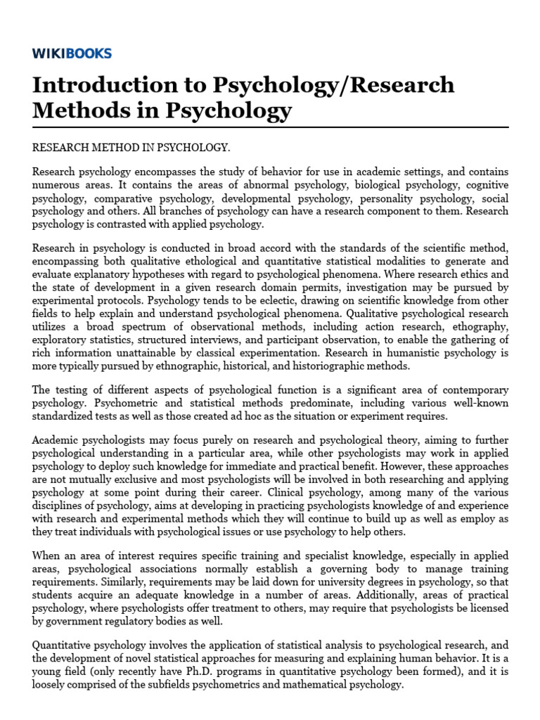 Introduction To Psychology - Research Methods in Psychology - Wikibooks ...