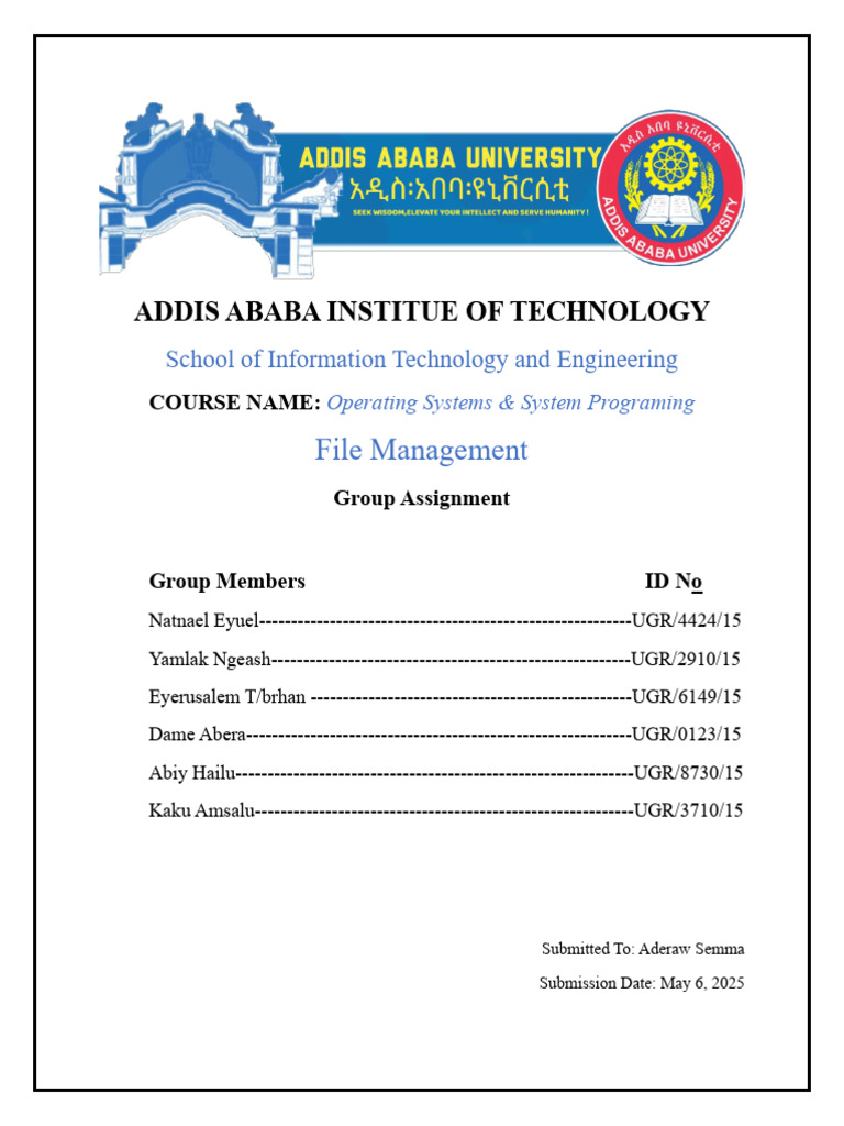 OS G AssignmentVF | PDF | File System | Computer File