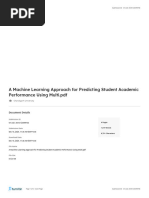 Predicting Student Performance with ML | PDF | Machine Learning ...