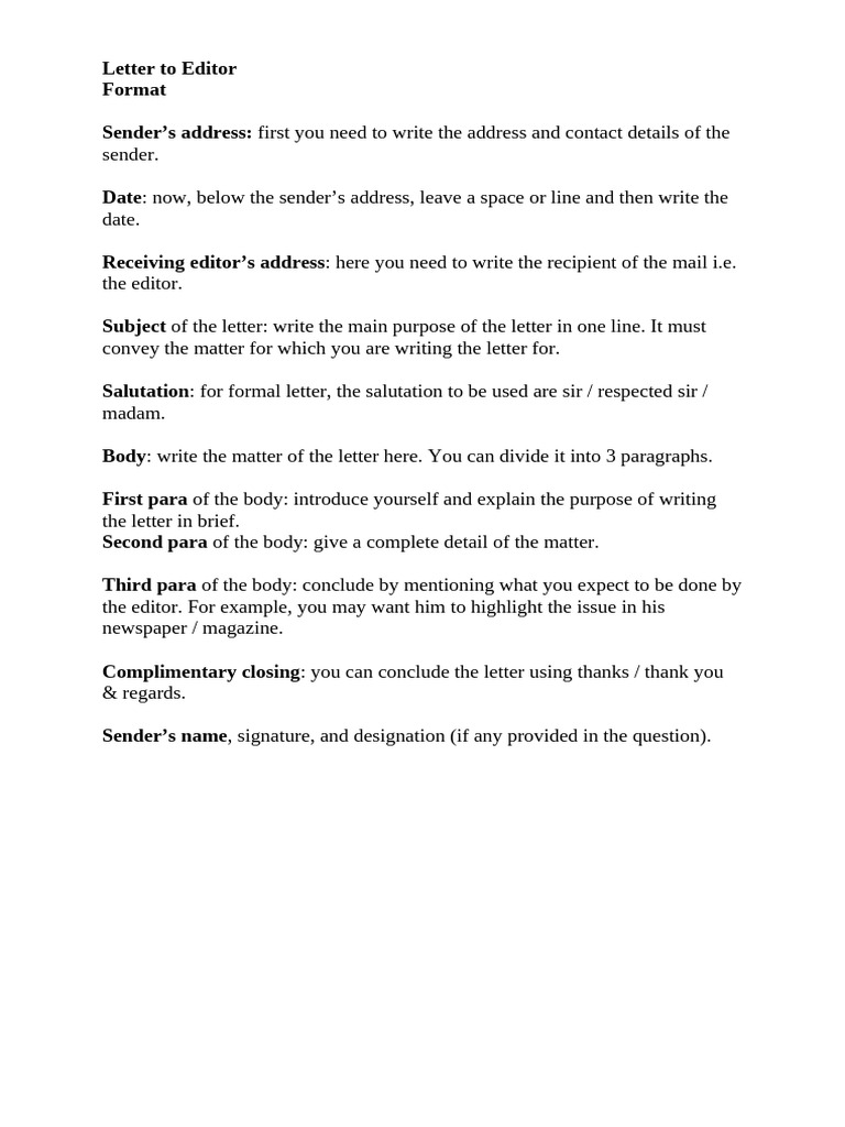 How to Write a Letter to the Editor | PDF