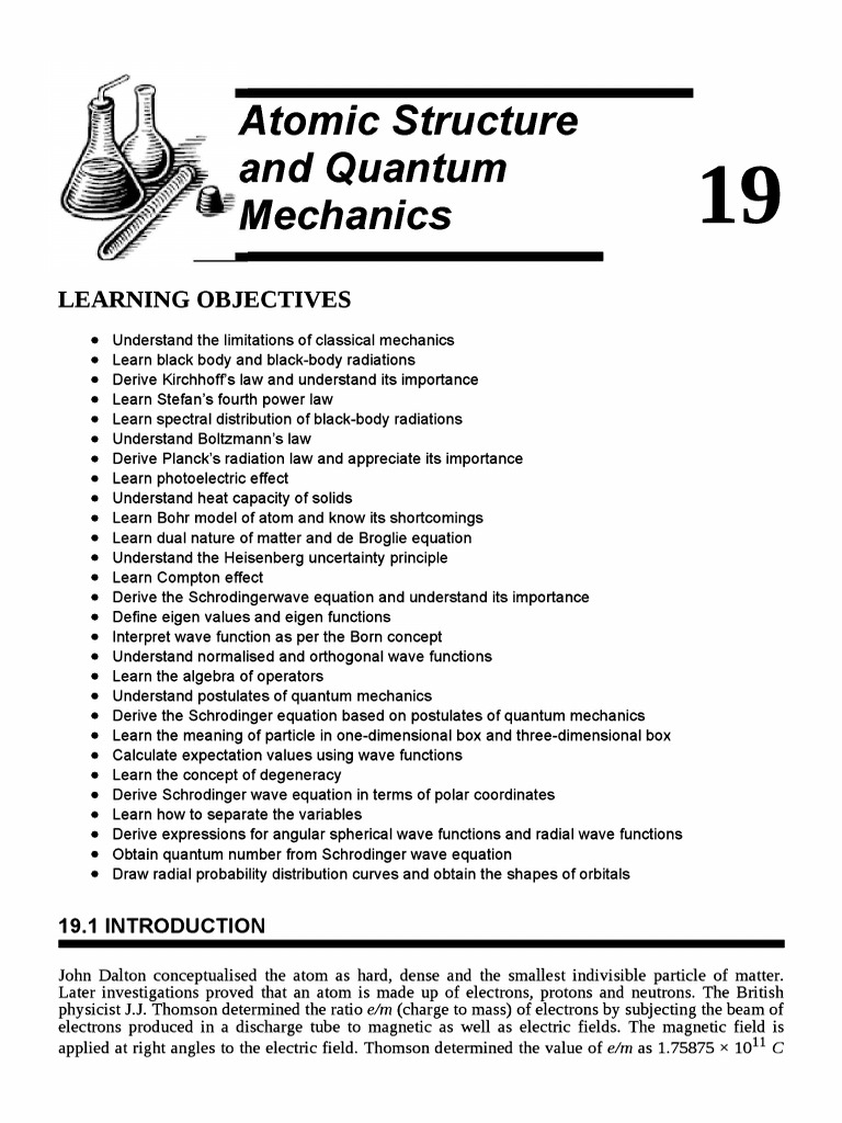Atomic Structure and Quantum Mechanics, R. L Madan | PDF | Quantum Mechanics | Electromagnetic ...