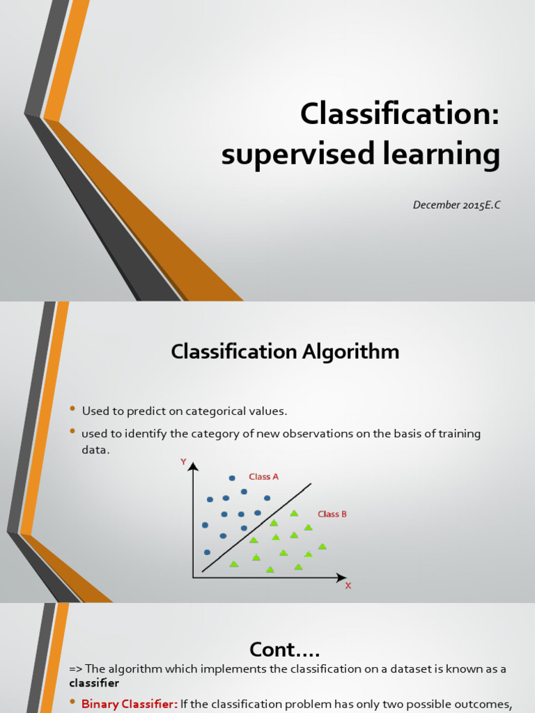 Classification PPT | PDF | Statistical Classification | Support Vector ...