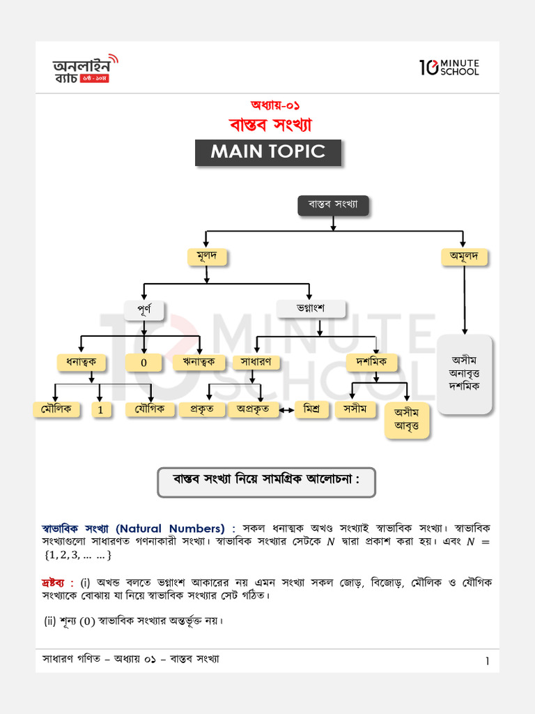 Mahir Chapter 1 SSC General Math | PDF