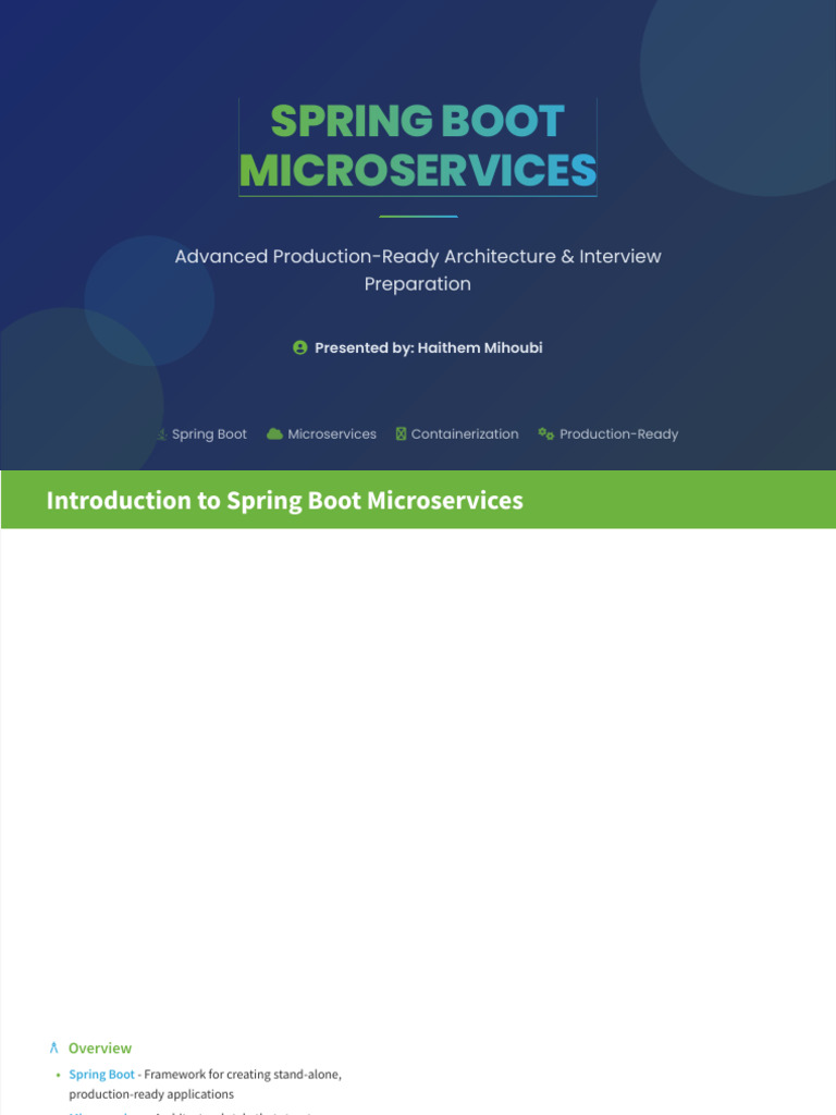 Spring Boot Microservices Guide | PDF