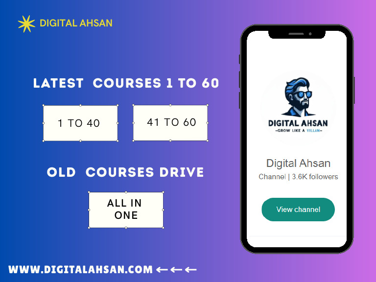All Previous Courses by Digital Ahsan | PDF