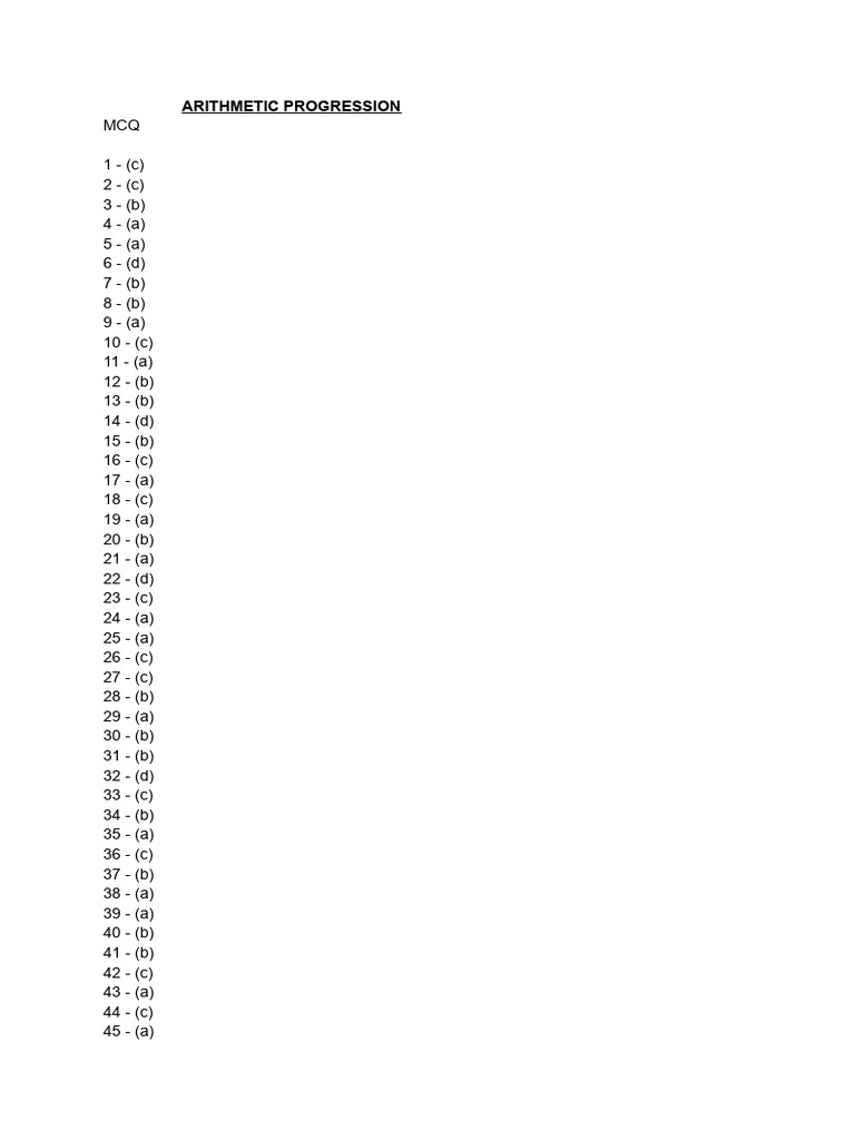 ARITHMETIC PROGRESSION (3) | PDF