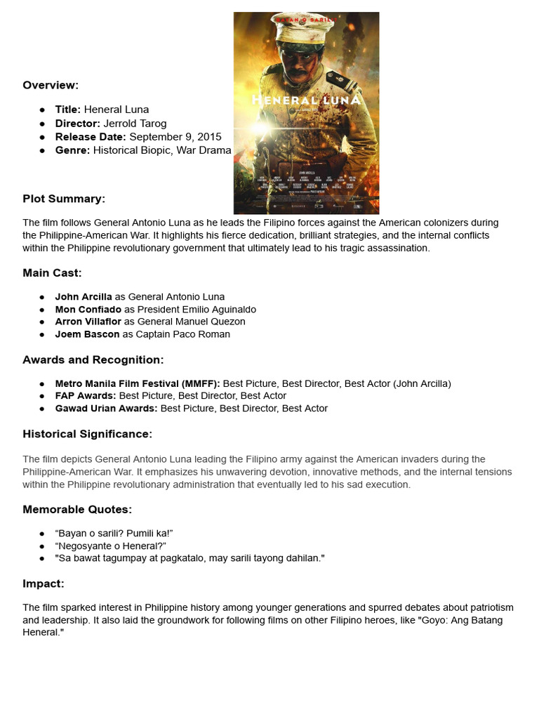 Heneral Luna | PDF