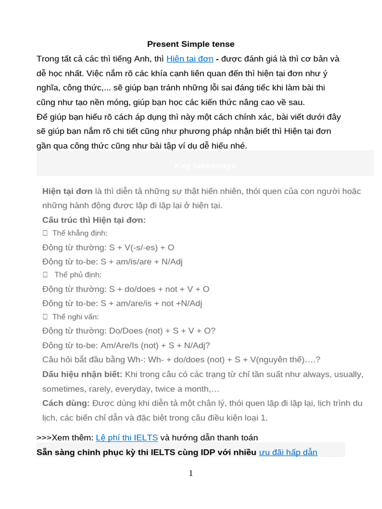 Present Simple Tense | PDF