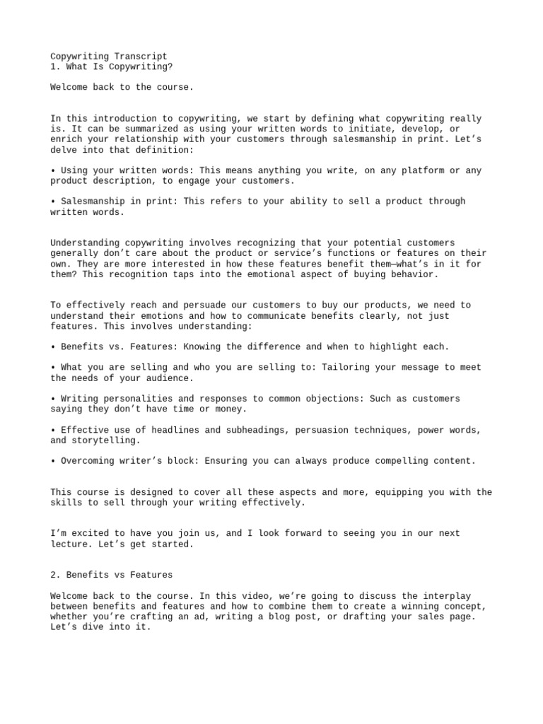 Copy Writing | PDF | Writer's Block