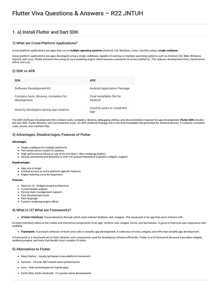 Flutter Viva QA - ShaShank V | PDF | Mobile App | Android (Operating ...