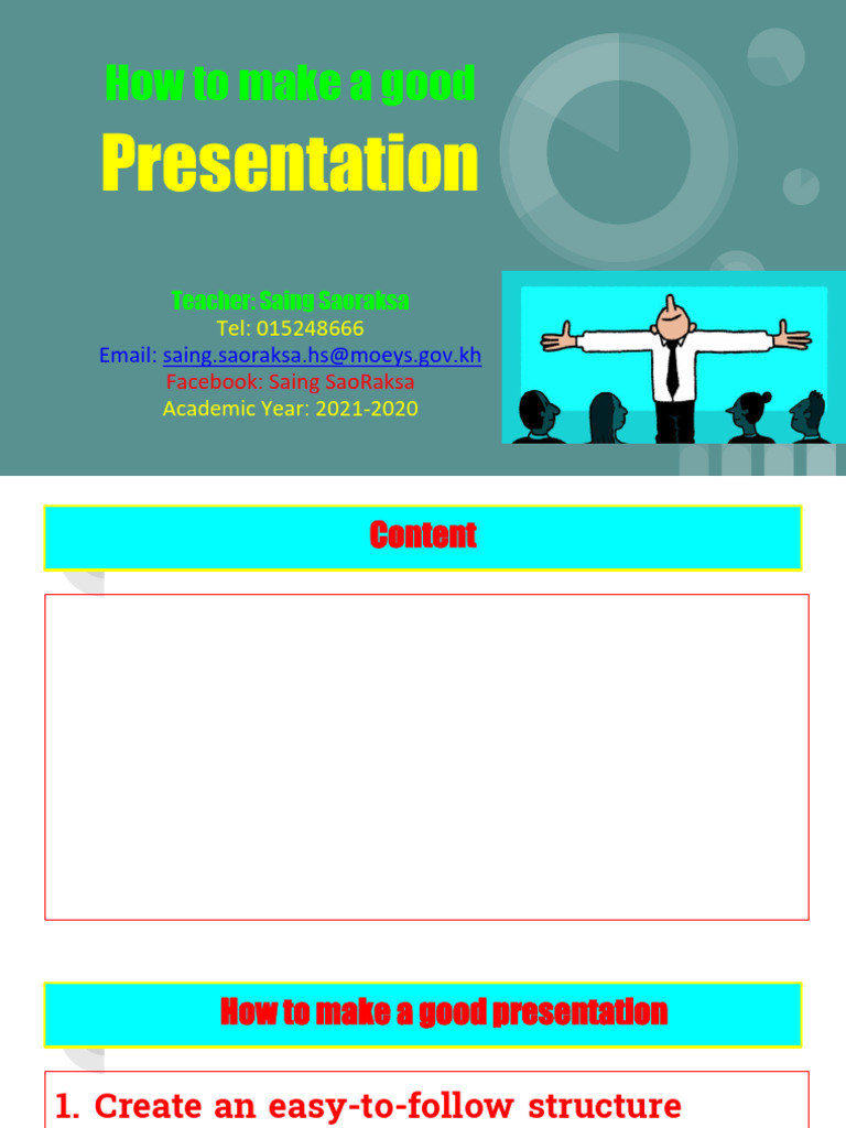 Effective Presentation Tips Guide | PDF