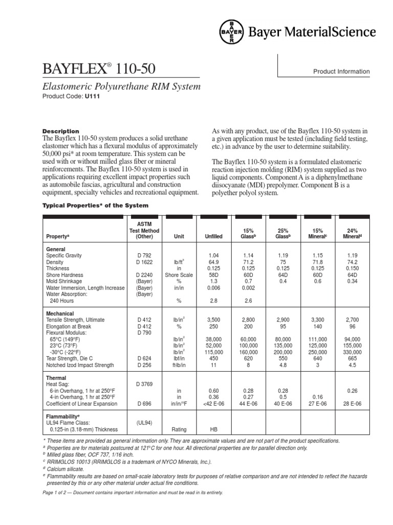 Bayflex 110-50 BMS | PDF | Technology & Engineering