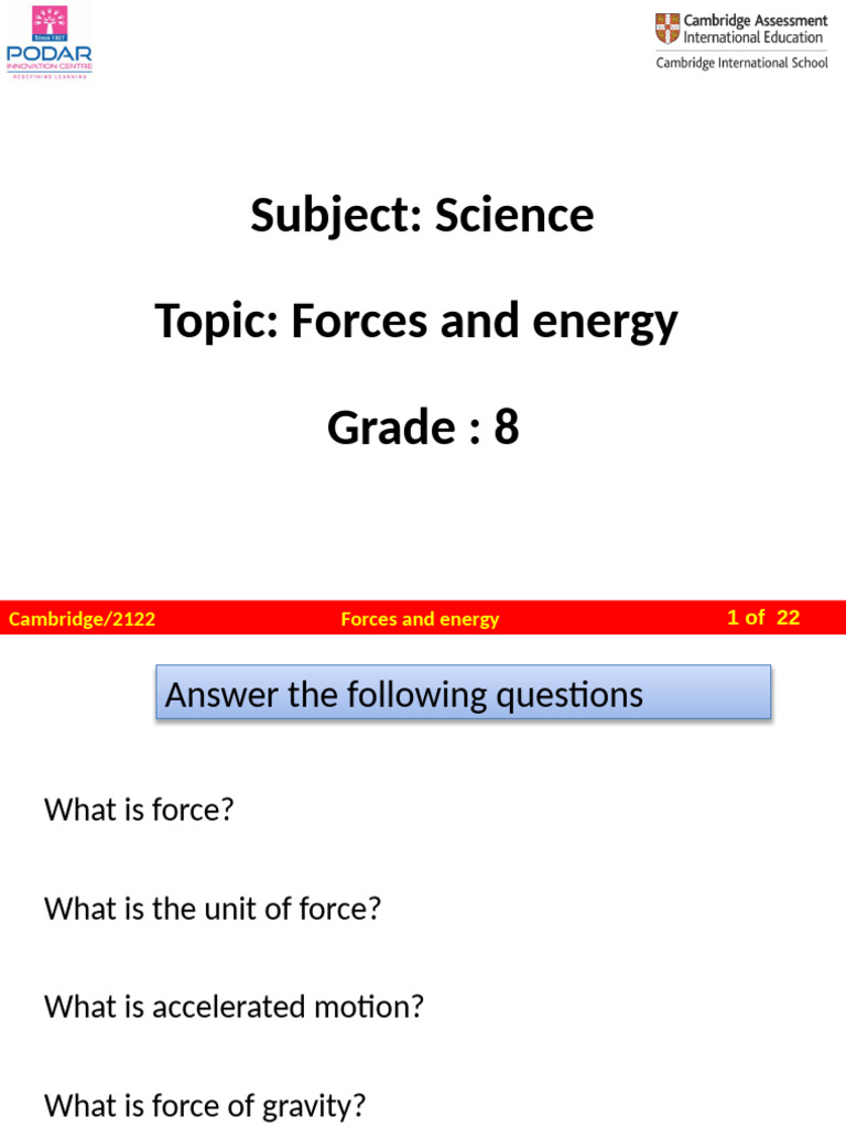 Forces and Energy | PDF | Force | Weight