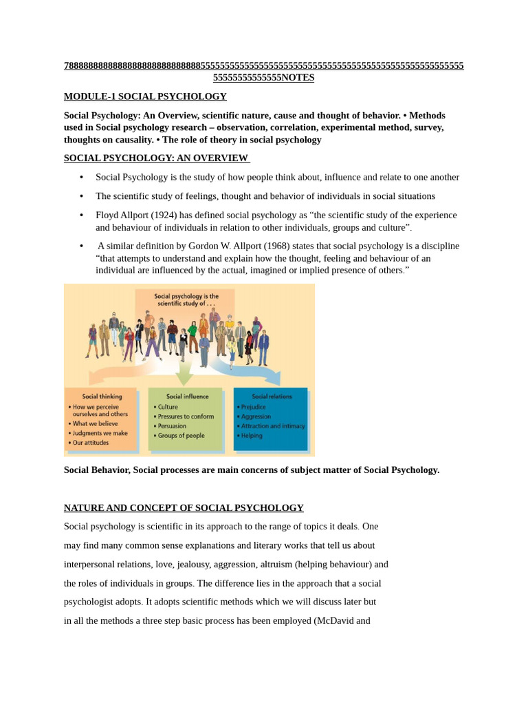 SOCIAL NOTES | PDF | Social Psychology | Psychology