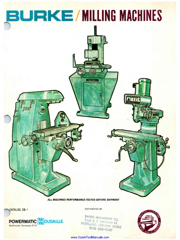 1975 Powermatic Mill Catalog | PDF