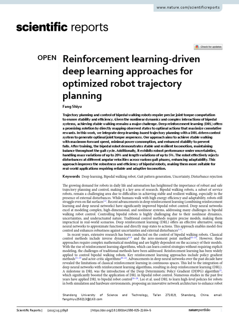 Reinforcement Learning-Driven Deep Learning Approaches For Optimized ...