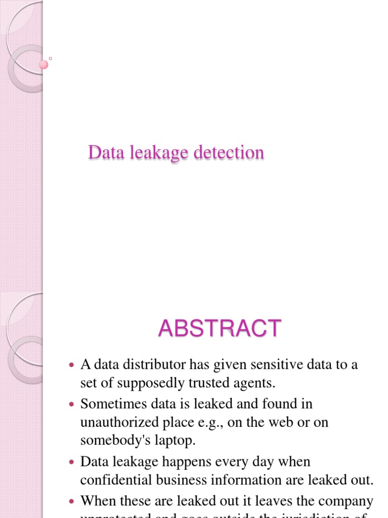 Data Leakage Detection | PDF | Cybercrime | Databases