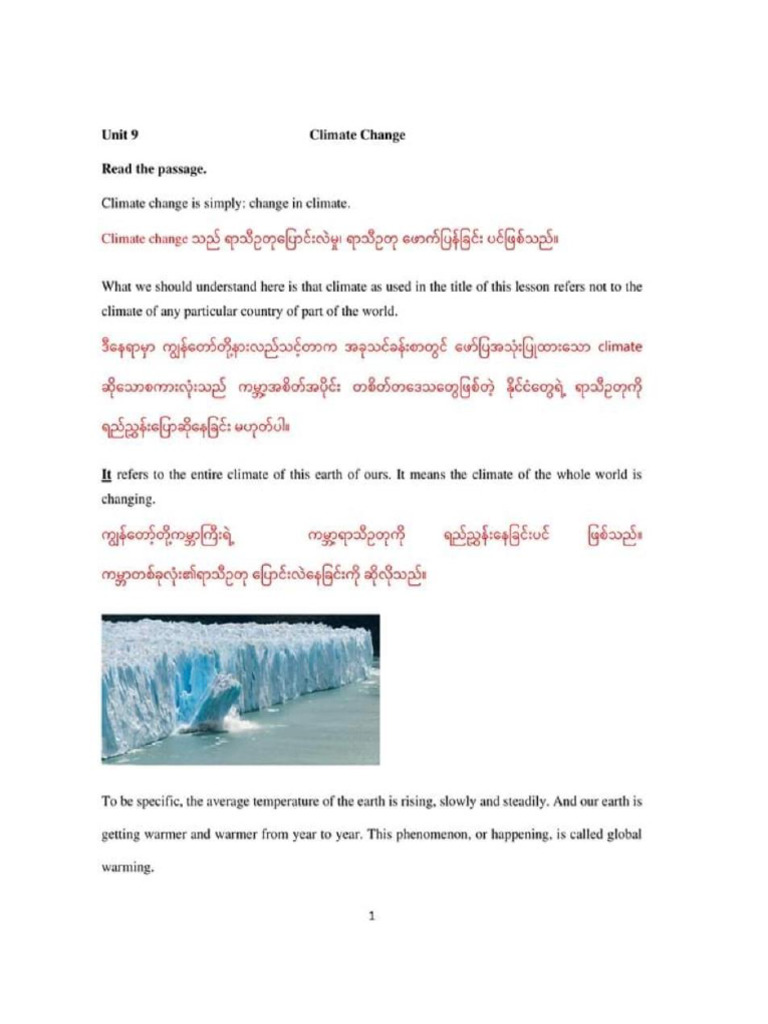 Unit 1 Climate Change | PDF