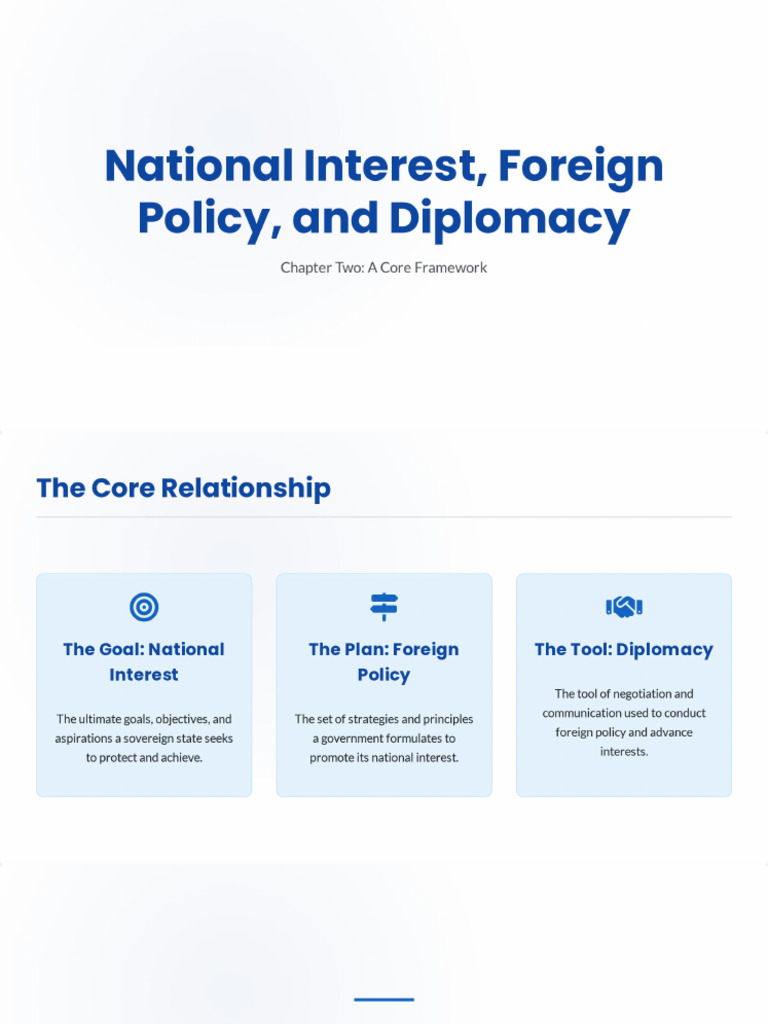 National Interest, Foreign Policy, And Diplomacy (1) | PDF
