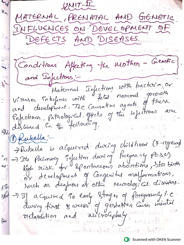 2 .Maternal, Prenatal, Genetic Influences On Development of Defects and ...