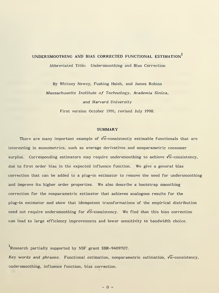 Bias Correct | PDF | Estimator | Bias Of An Estimator