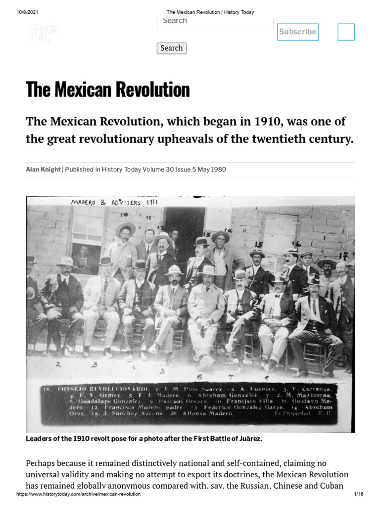 Overview of the Mexican Revolution | PDF | Mexican Revolution