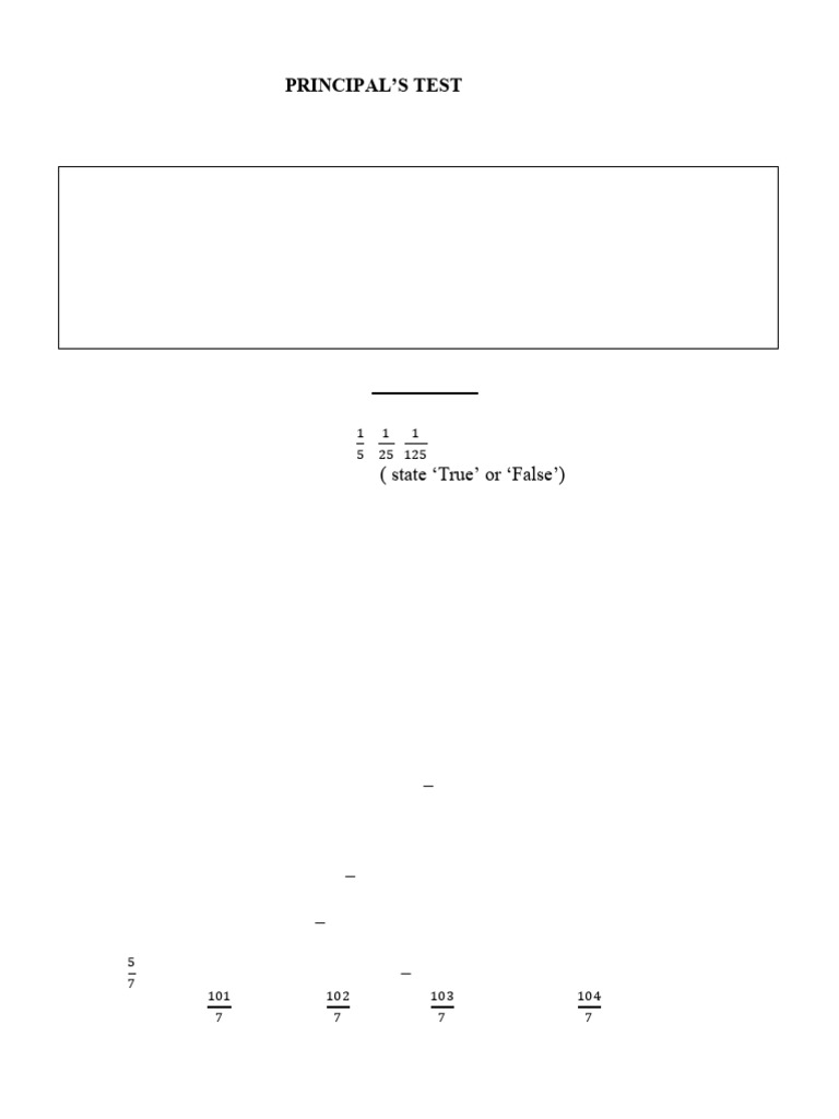 Principal Test IV | PDF