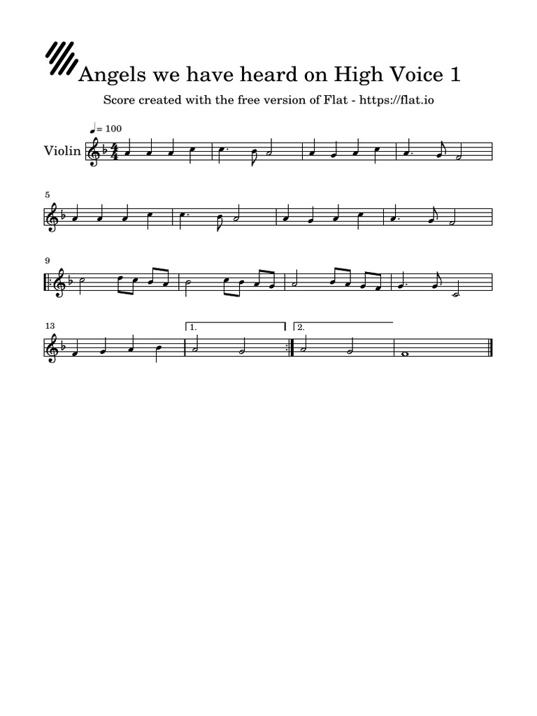 Angels We Have Heard On High Voice 1 | PDF