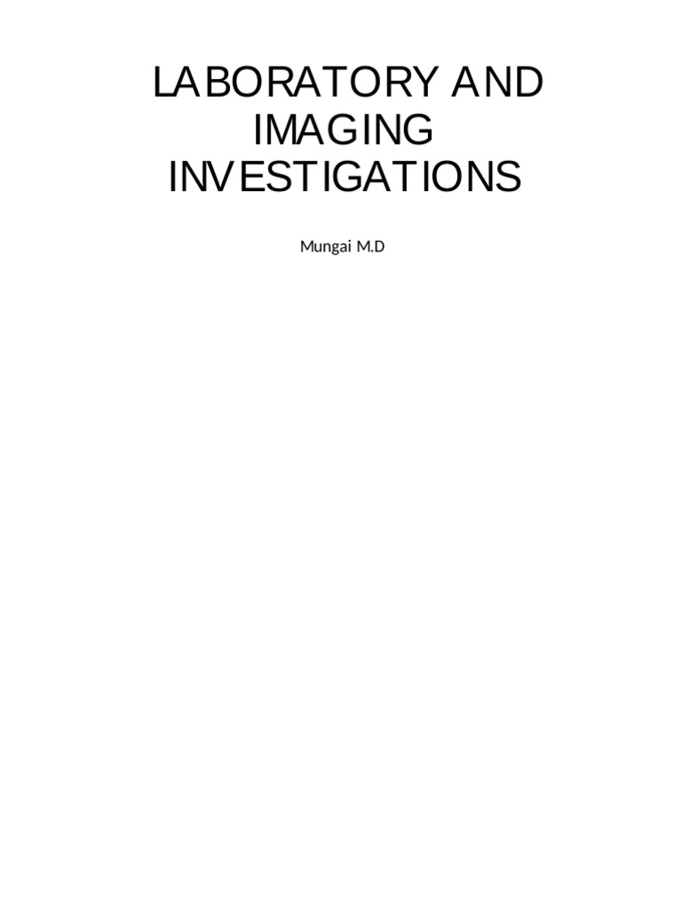 lab investigations and imaging | PDF