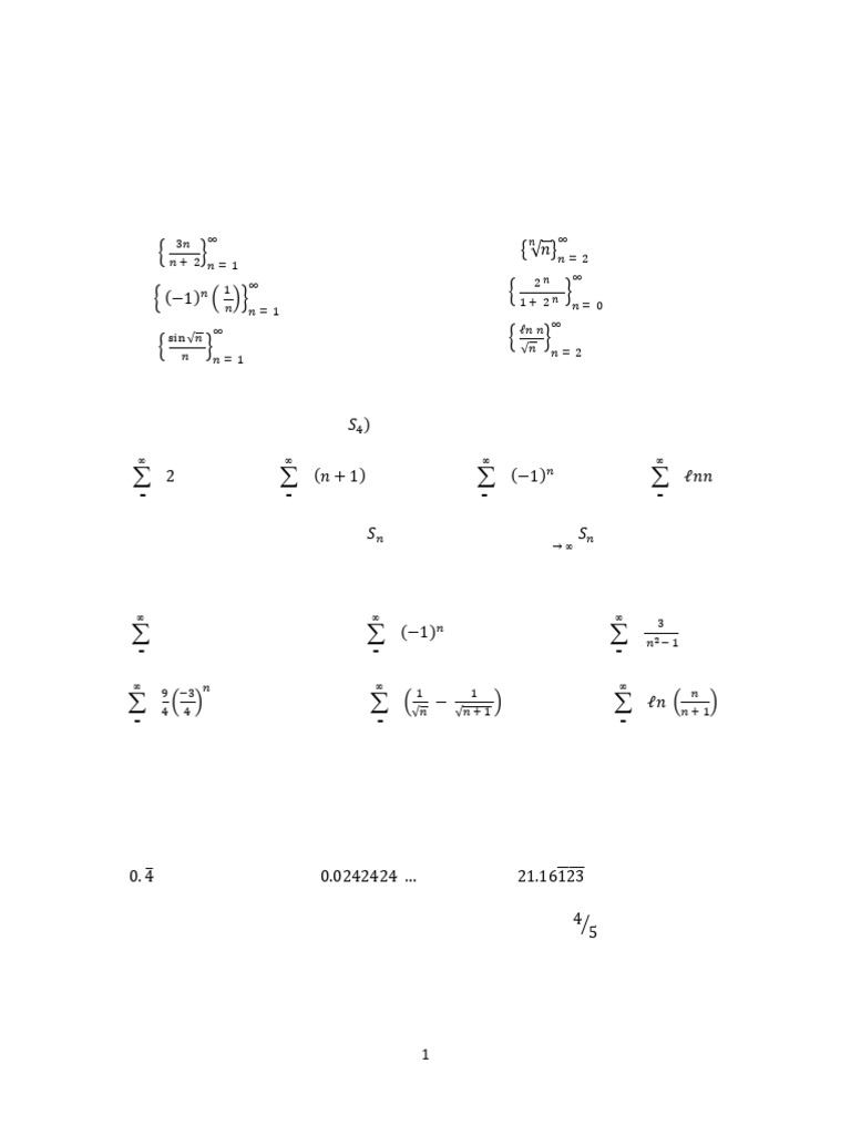 CH 3 Tutor | PDF | Square Root | Series (Mathematics)