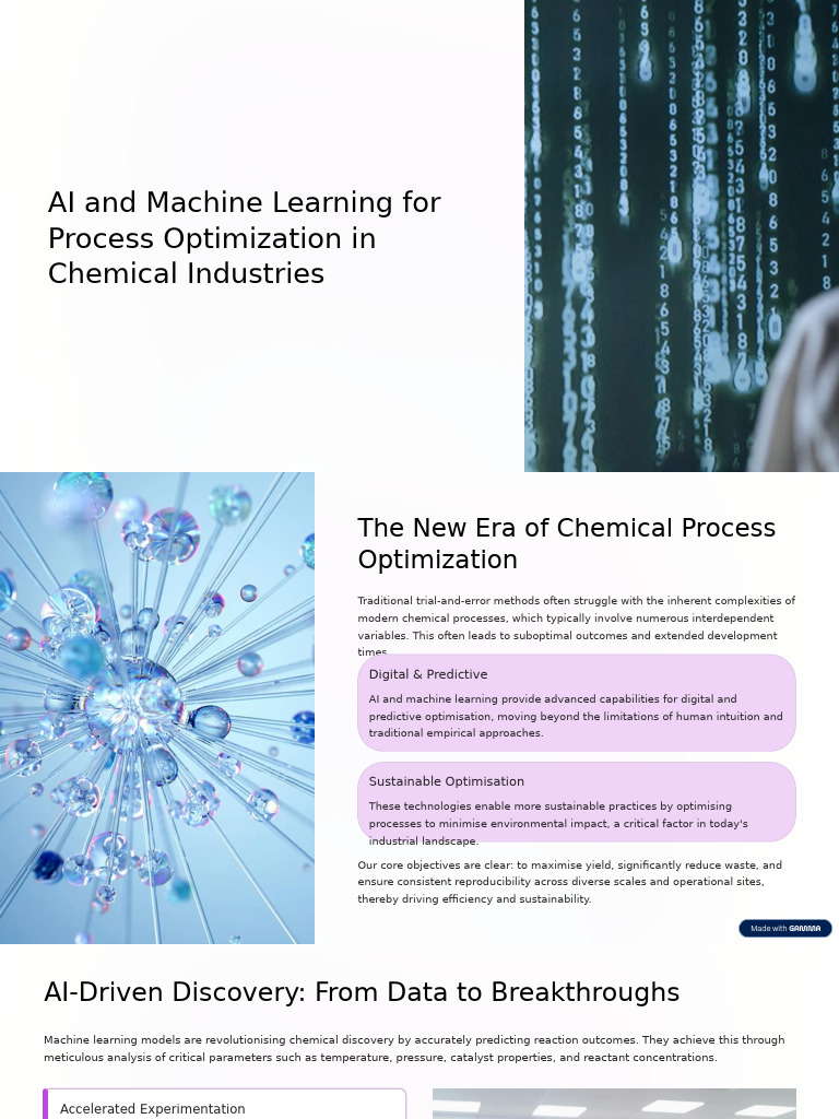 AI and Machine Learning for Process Optimization in Chemical Industries ...
