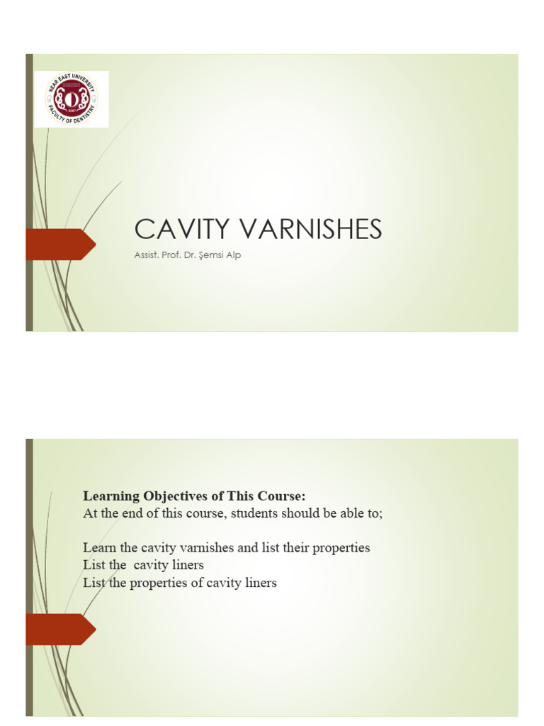 Cavity Lining | PDF | Materials | Chemical Substances