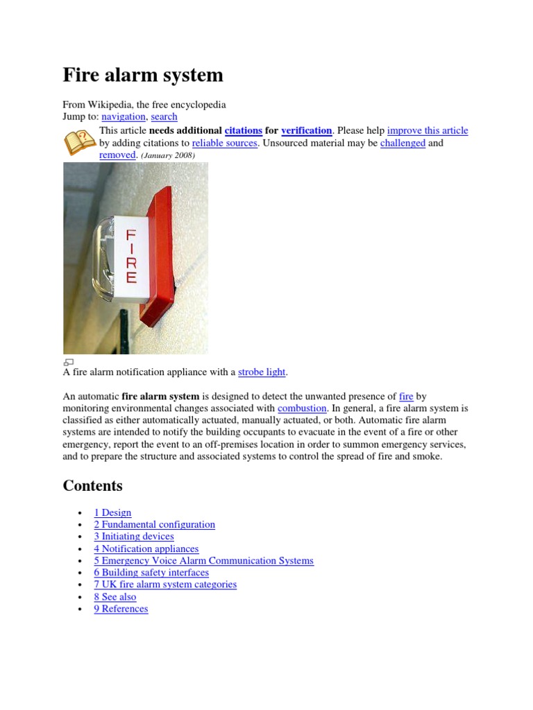 Overview of a Fire Alarm System | PDF | Elevator | Building Engineering