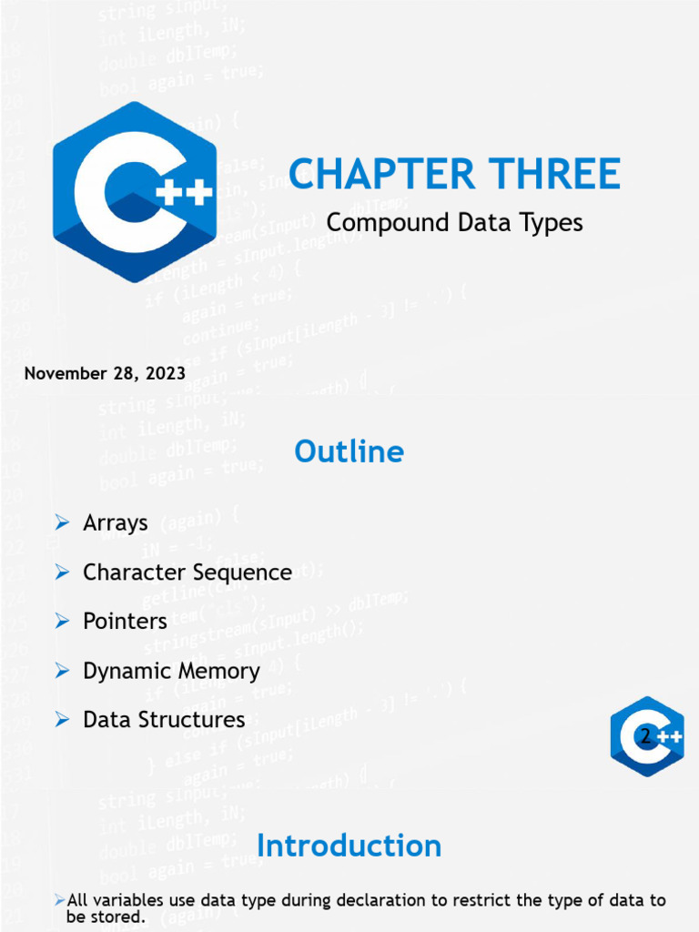 CHAPTER - 3 | PDF | Data Type | Variable (Computer Science)