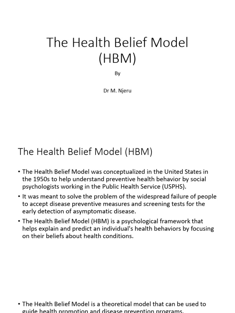 The Health Belief Model | PDF | Social Psychology | Cognition