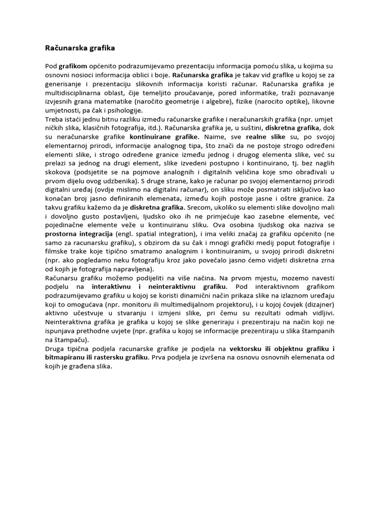 Računarska Grafika | PDF