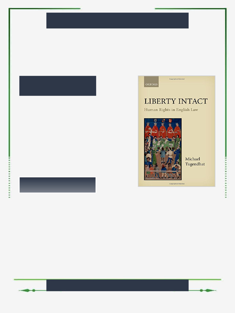 Liberty intact human rights in English law 1st Edition Tugendhat eBook ...