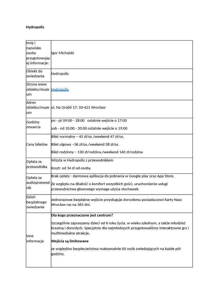 Hydropolis 18 01 2025 | PDF