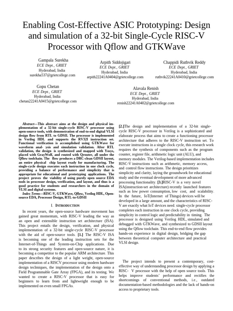 IEEE Conference Template 1 | PDF | Central Processing Unit | Electronic ...