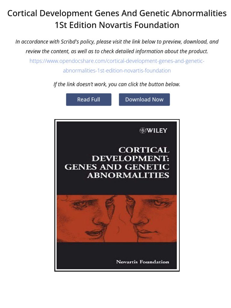 Cortical Development Genes and Genetic Abnormalities 1st Edition ...