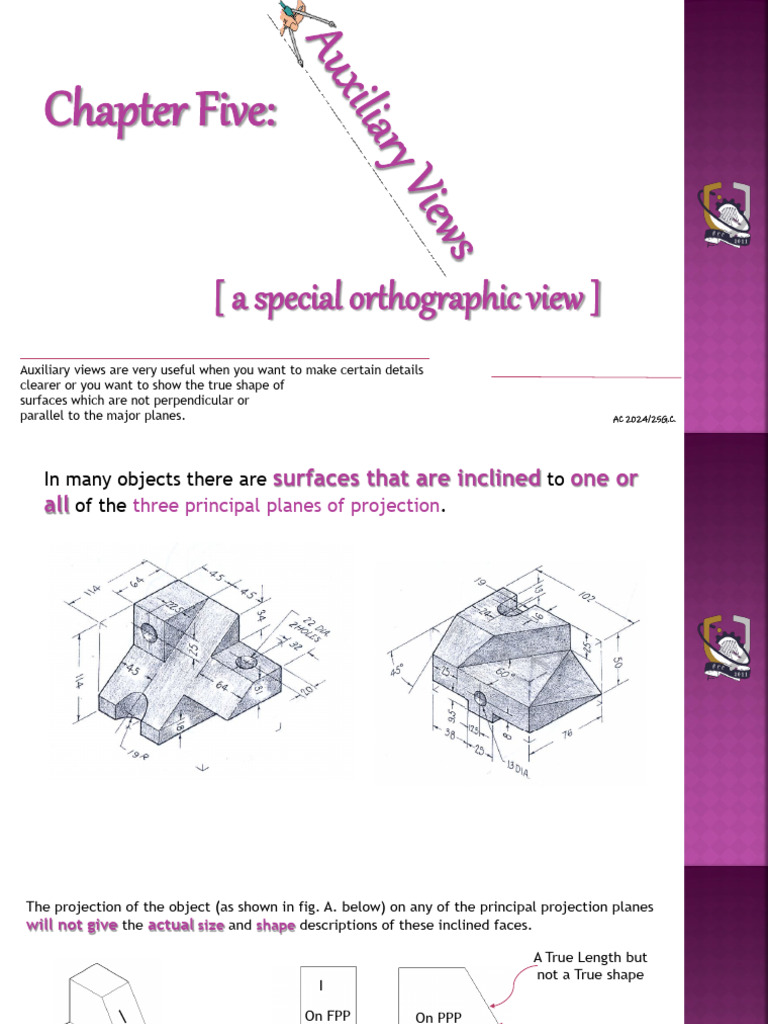 Understanding Auxiliary Views in Projection | PDF | Angle | Euclidean ...