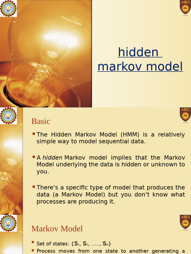 Unit 3 Topic 9 Hidden Markov Models CETL | PDF | Markov Chain ...