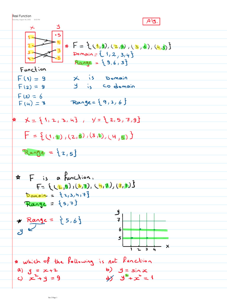 Real Function | PDF