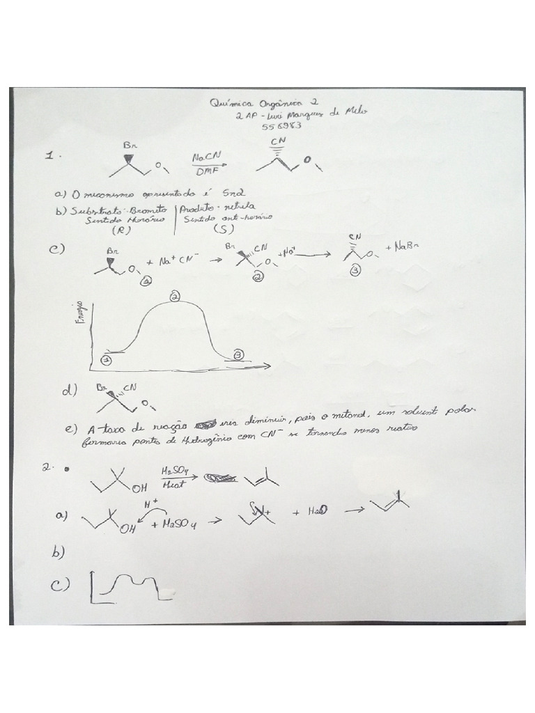 Prova Ap2 - Qo2 | PDF