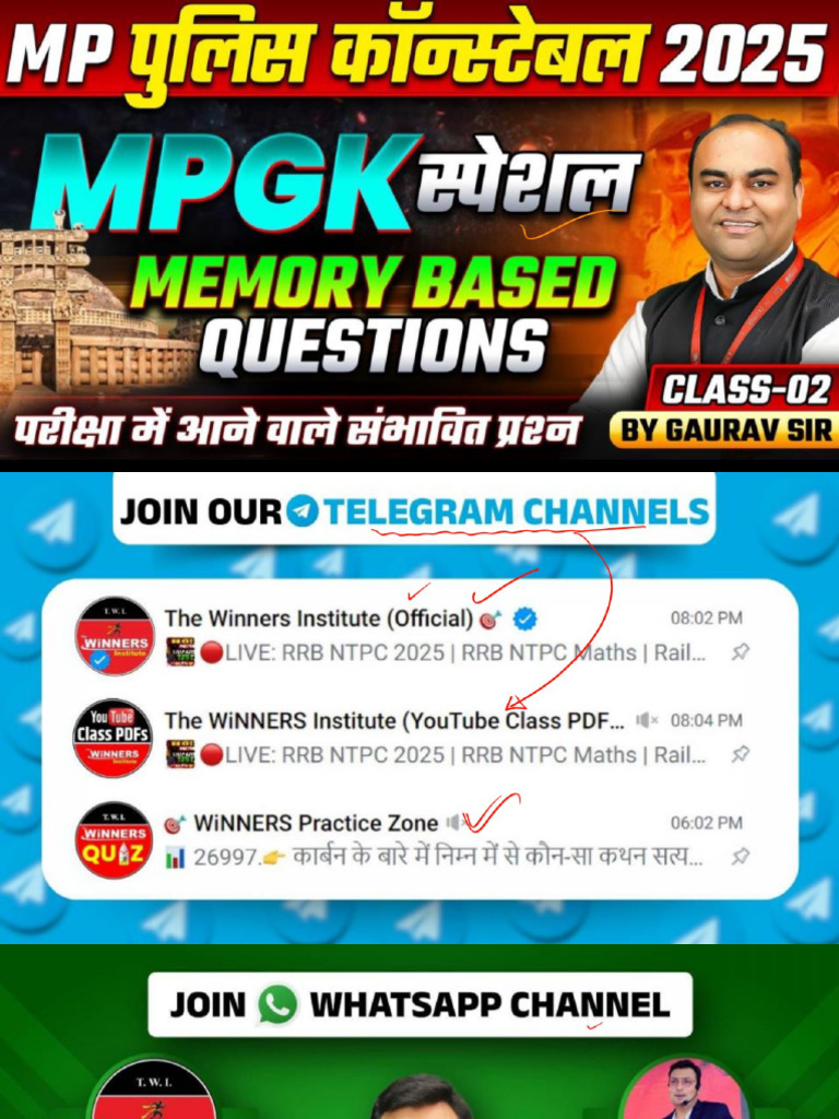 MP Police Constable 2025 Memory Based Questions MPGK Class 02 MPGK | PDF