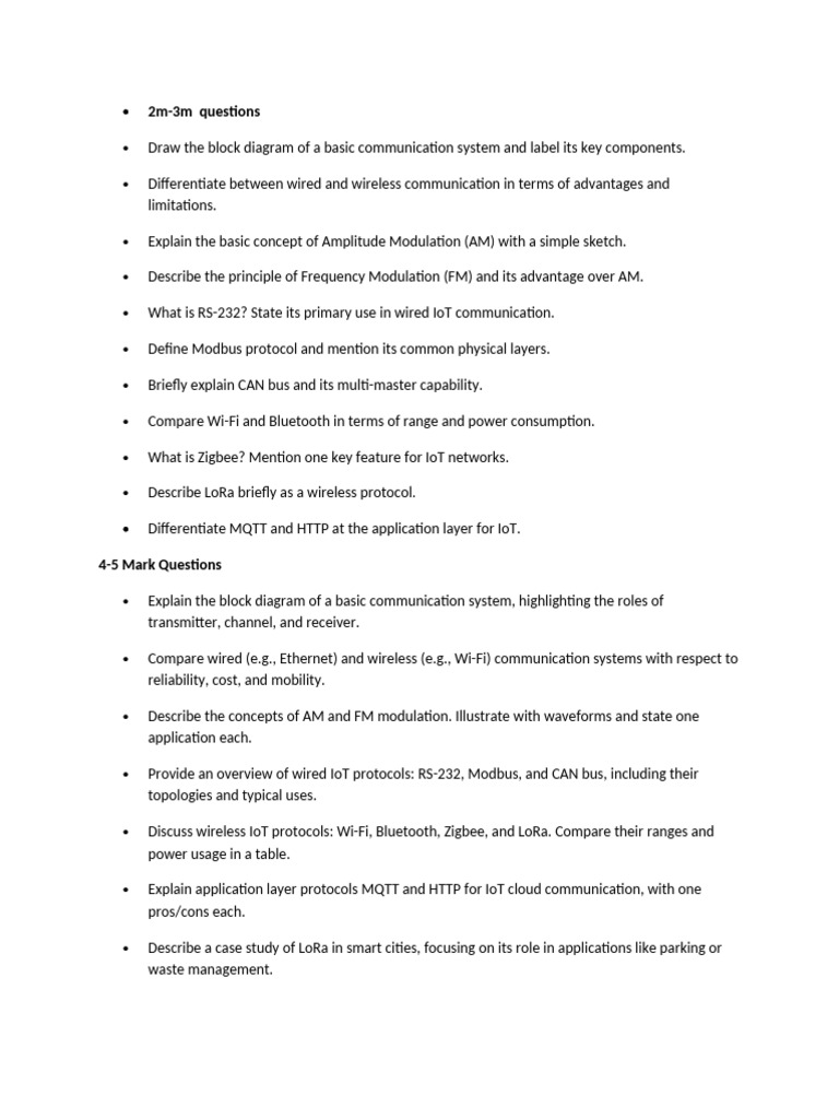 Unit 5 Question Bank | PDF