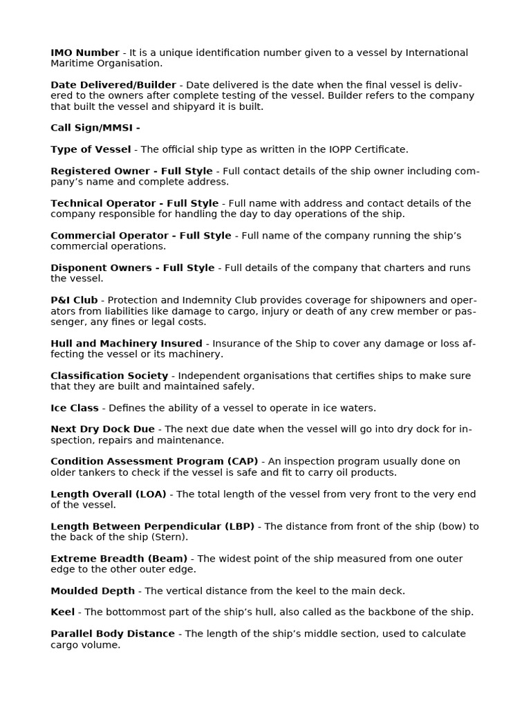 Q88 Highlighted Points | PDF | Ships | Tonnage