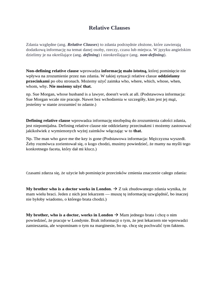 Relative Clauses | PDF